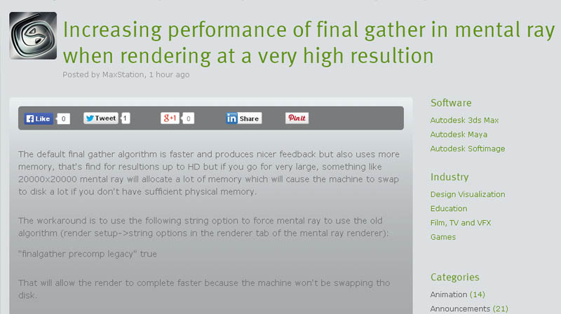 Increasing Final Gather performance for very high resolution renders ...