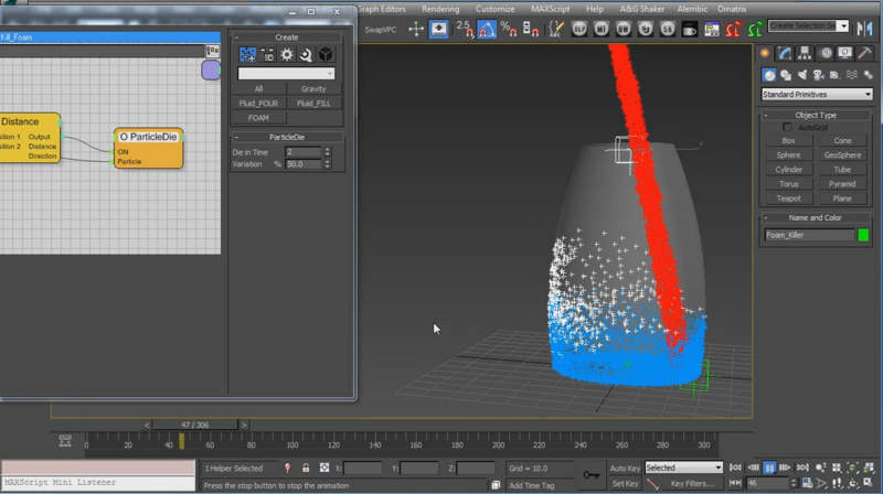 Fluid pour fill with ThinkingParticles – CGPress